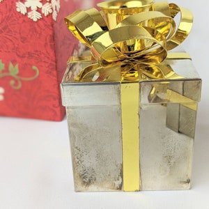 Silver Gold Taper Candle Holders Gift Boxes | Set of 3 Vintage Silver ...