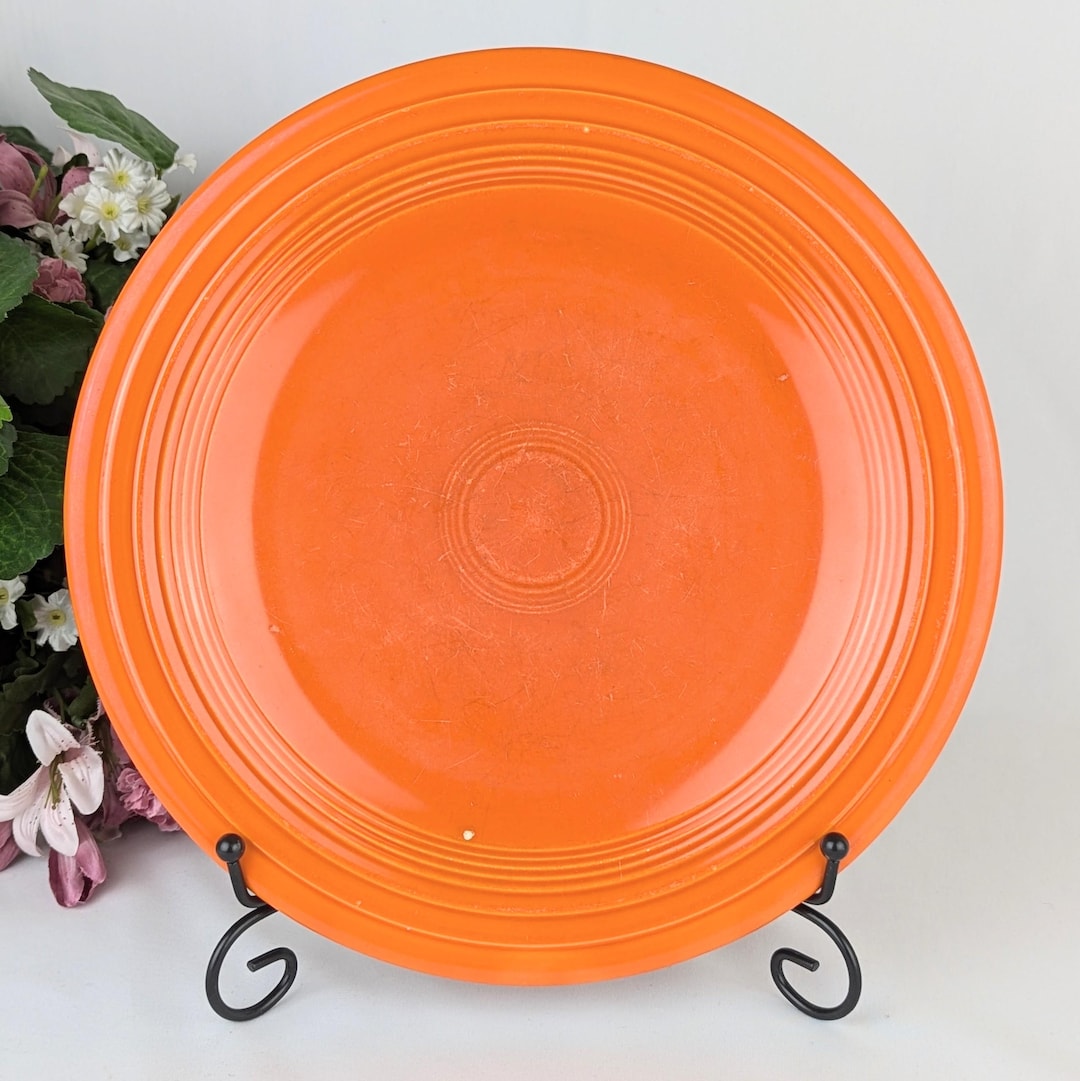 Rare Red Radioactive Fiestaware Plate Vintage 1930s Fiestaware Homer ...