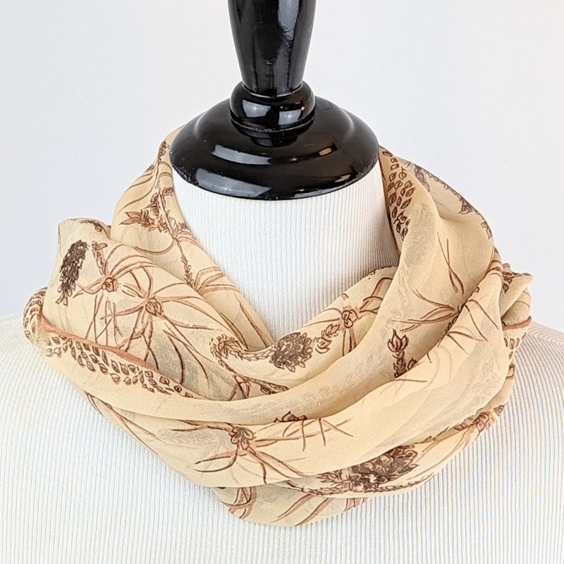 Beige Scarf - Etsy