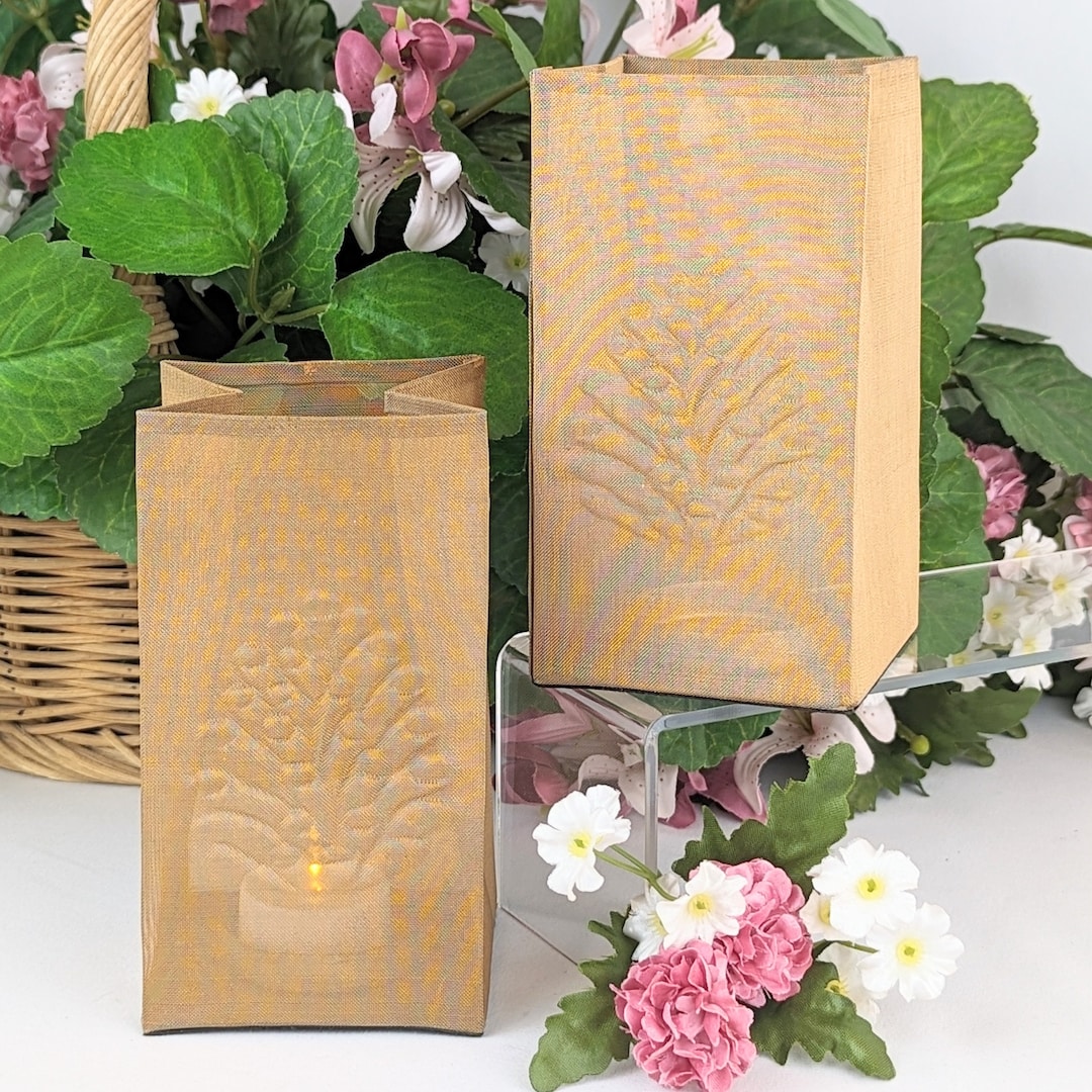 Gold Wire Mesh Tea Light Candle Holder | Vintage Dept 56 Fine Wire Mesh ...