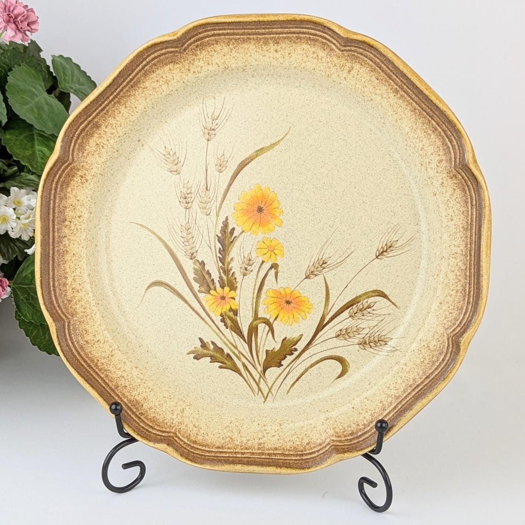 Mikasa Whole Wheat Whispering E7075 Dinner Plate | Vintage Stoneware ...