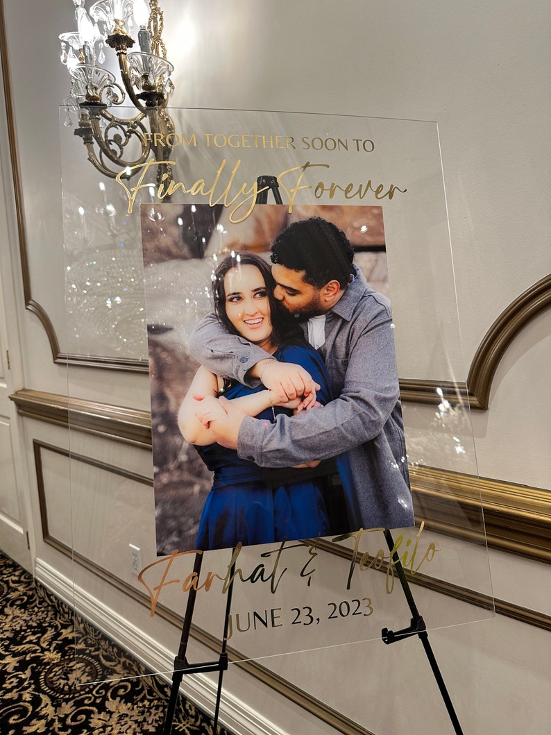 24x36 Custom Acrylic Photo Sign - Acrylic Wedding Welcome Sign, Baby ...