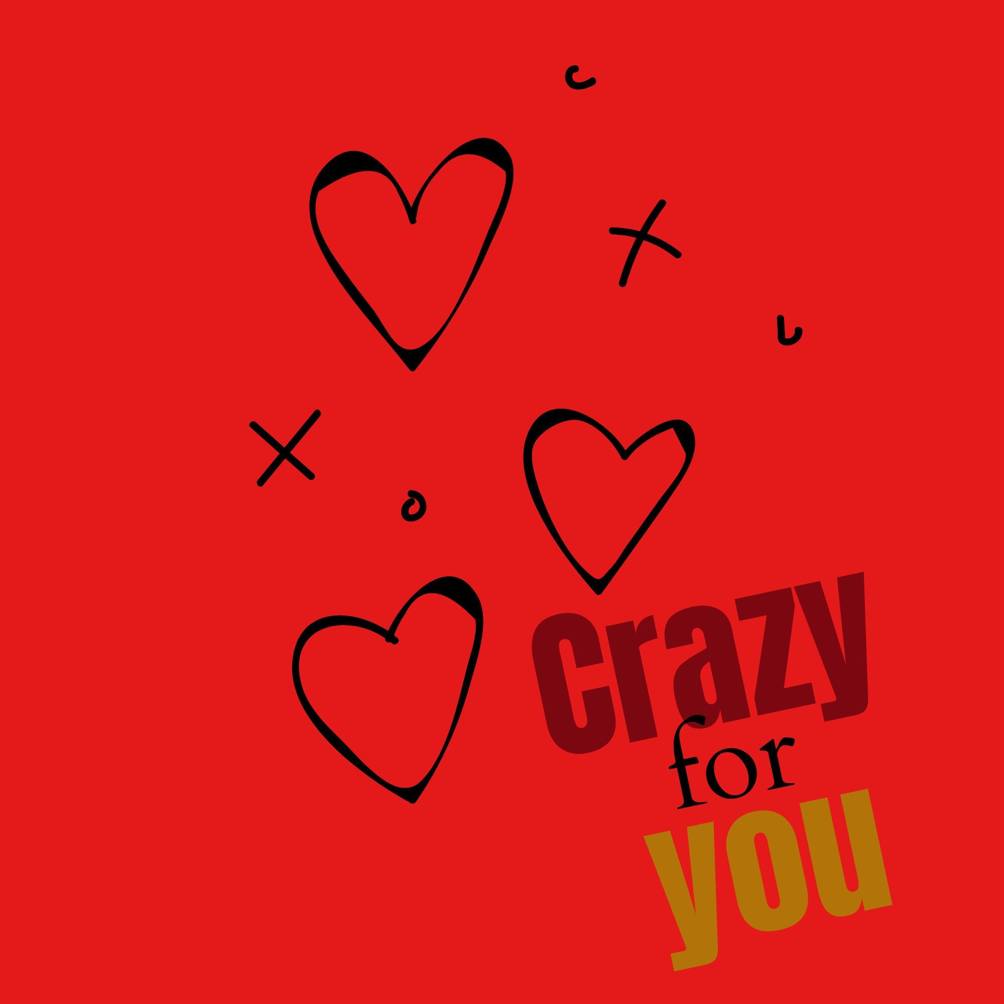 I Love You Ecard | Crazy for You Animated Hearts (digital Download) - Etsy