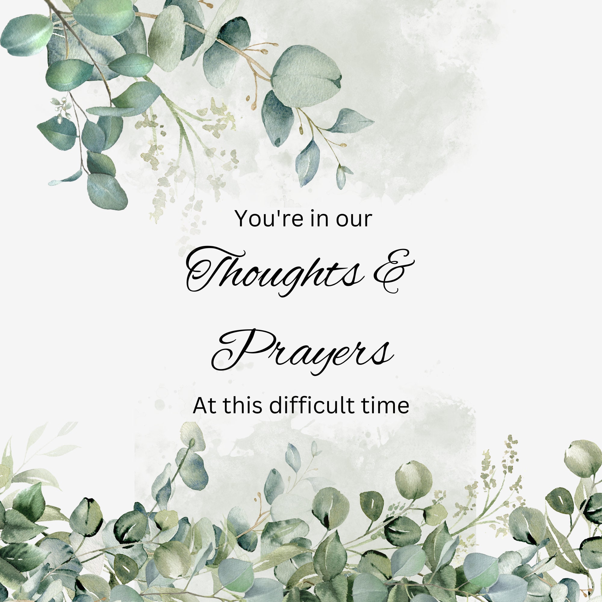Condolences Digital Card | Sympathy Card | Thoughts and Prayers Card ...