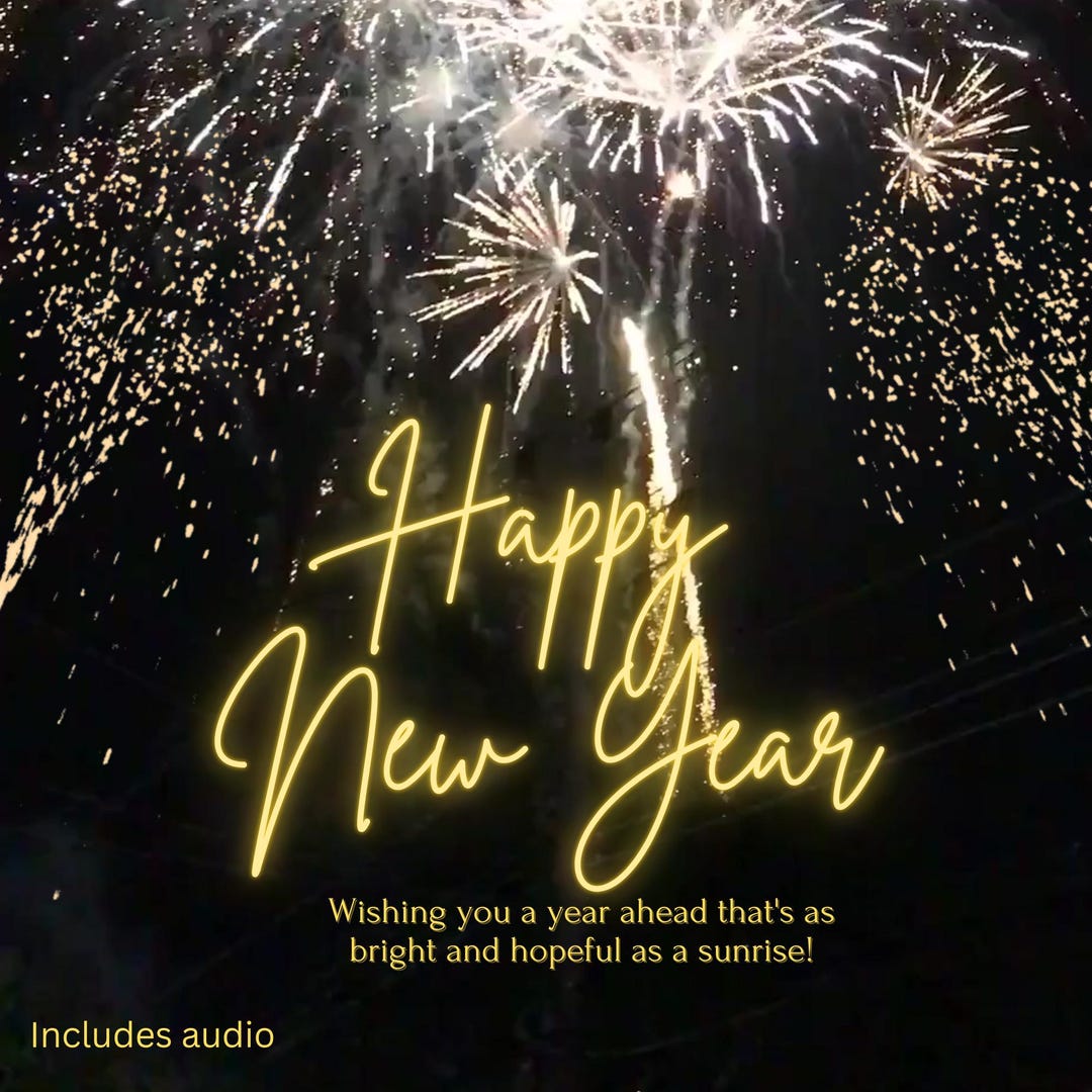 Happy New Year Digital Card | Happy New Year 2025 | Includes Audio ...