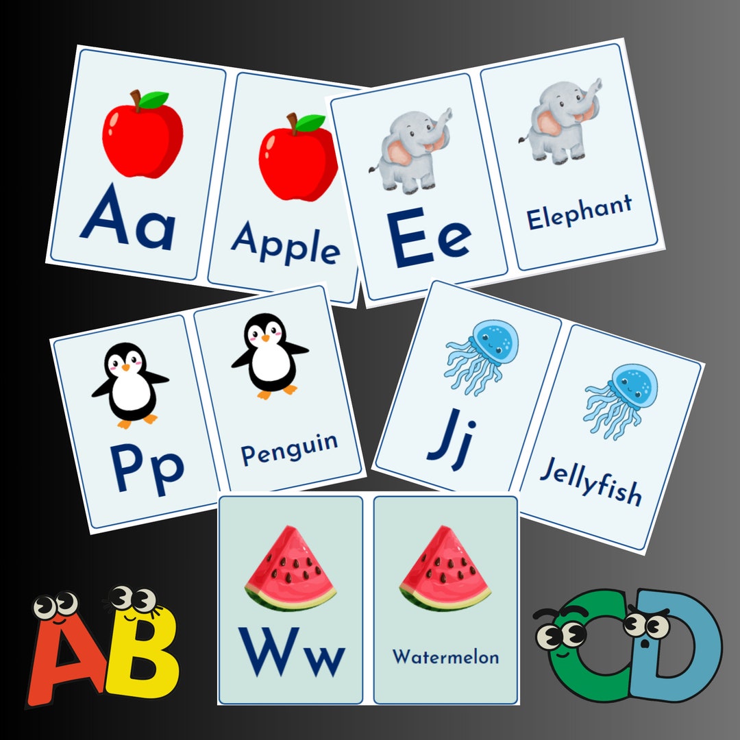 Printable Alphabet Flash Cards | Digital Download | Classroom Learning ...