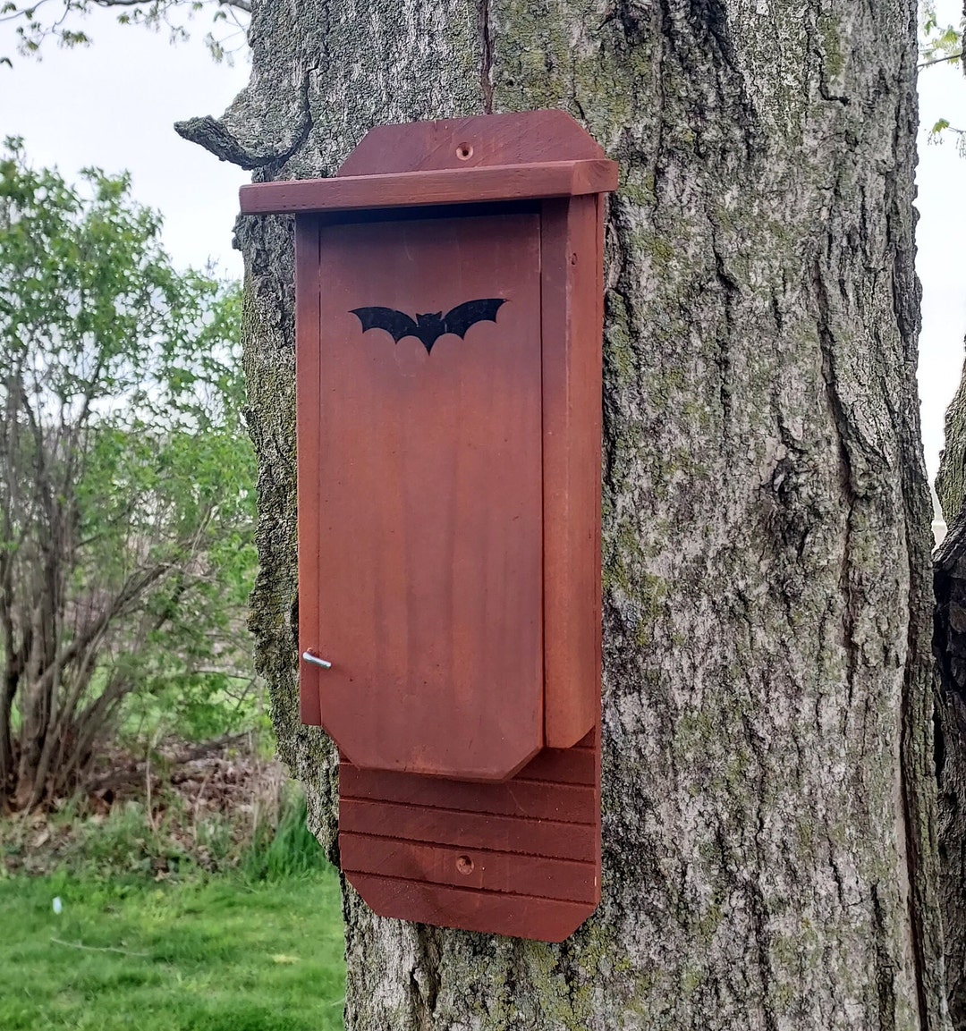 Bat Box -bat House- Smaller Cedar Single Chamber - Handmade- Texted ...