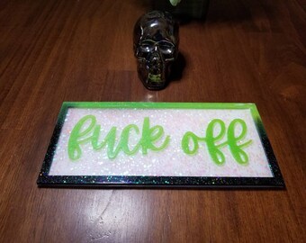 Resin F off Sign - Etsy