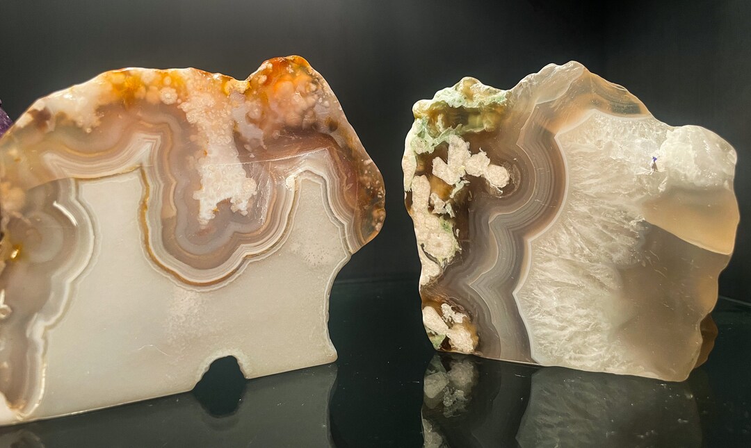 Large Flower Agate Slab | Cherry Blossom Agate Slab | Self Standing ...