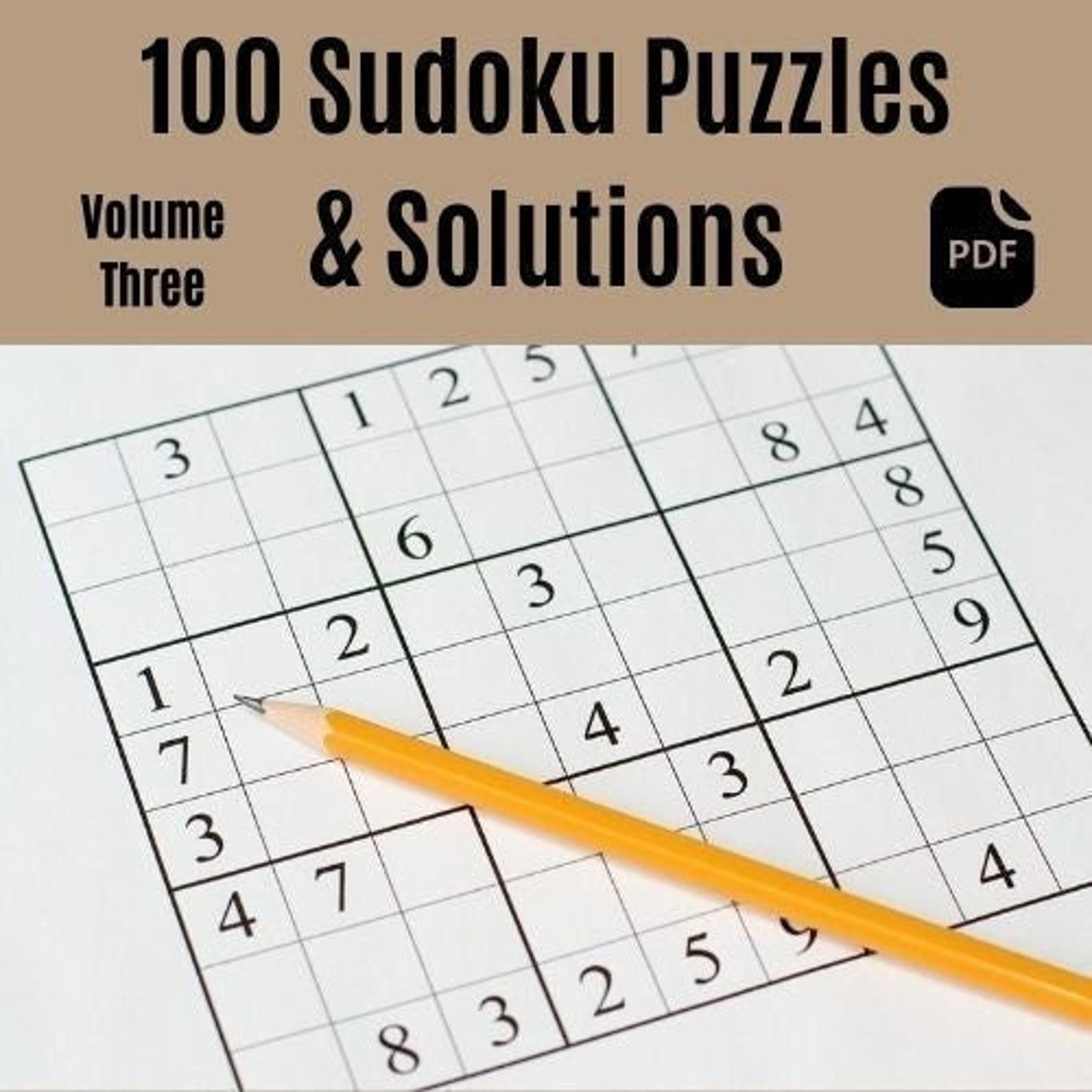 100 Sudoku Puzzles With Solutions Volume Three, Sudoku Printable ...