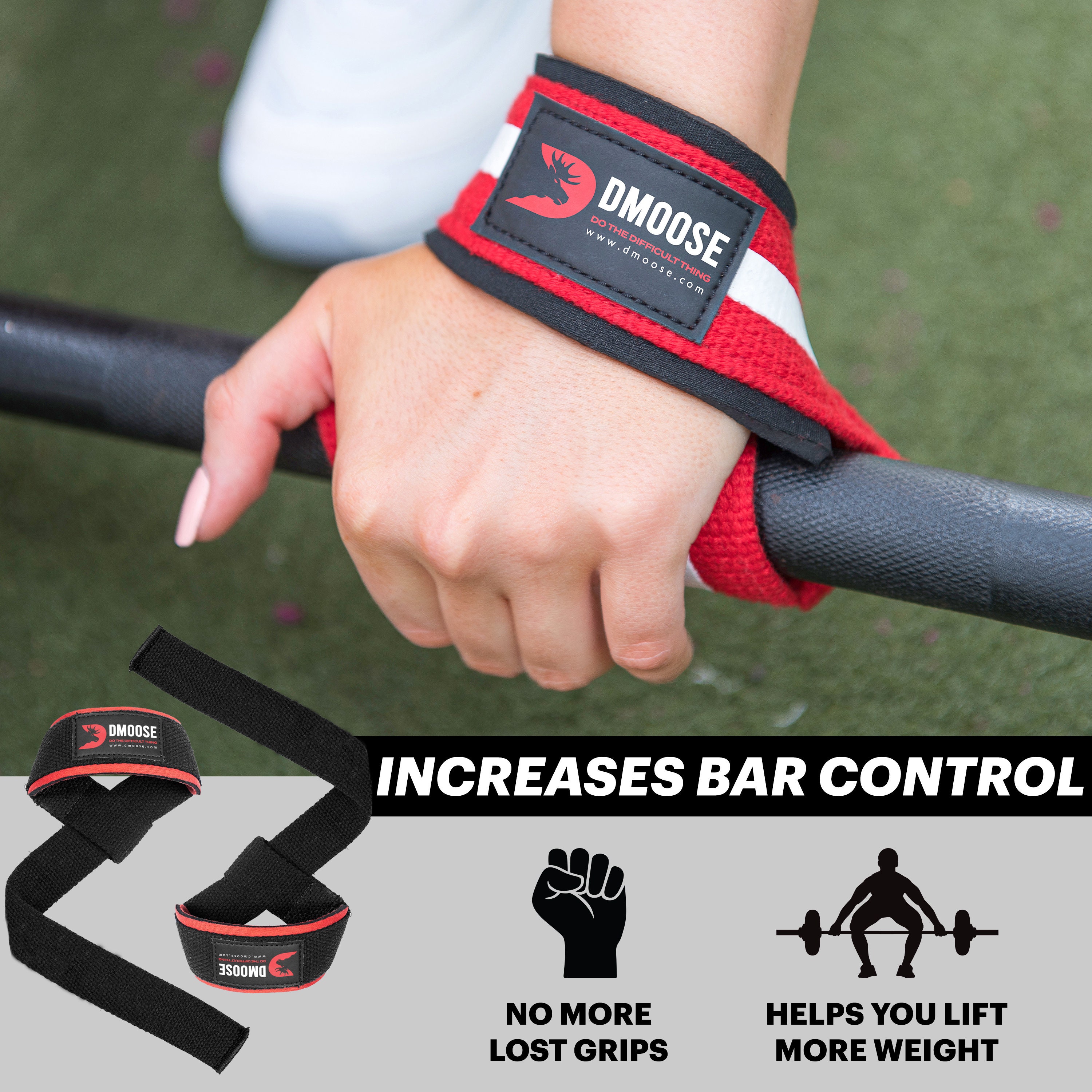 Dmoose Lifting Straps 24 Deadlift Straps With Silicone - Etsy