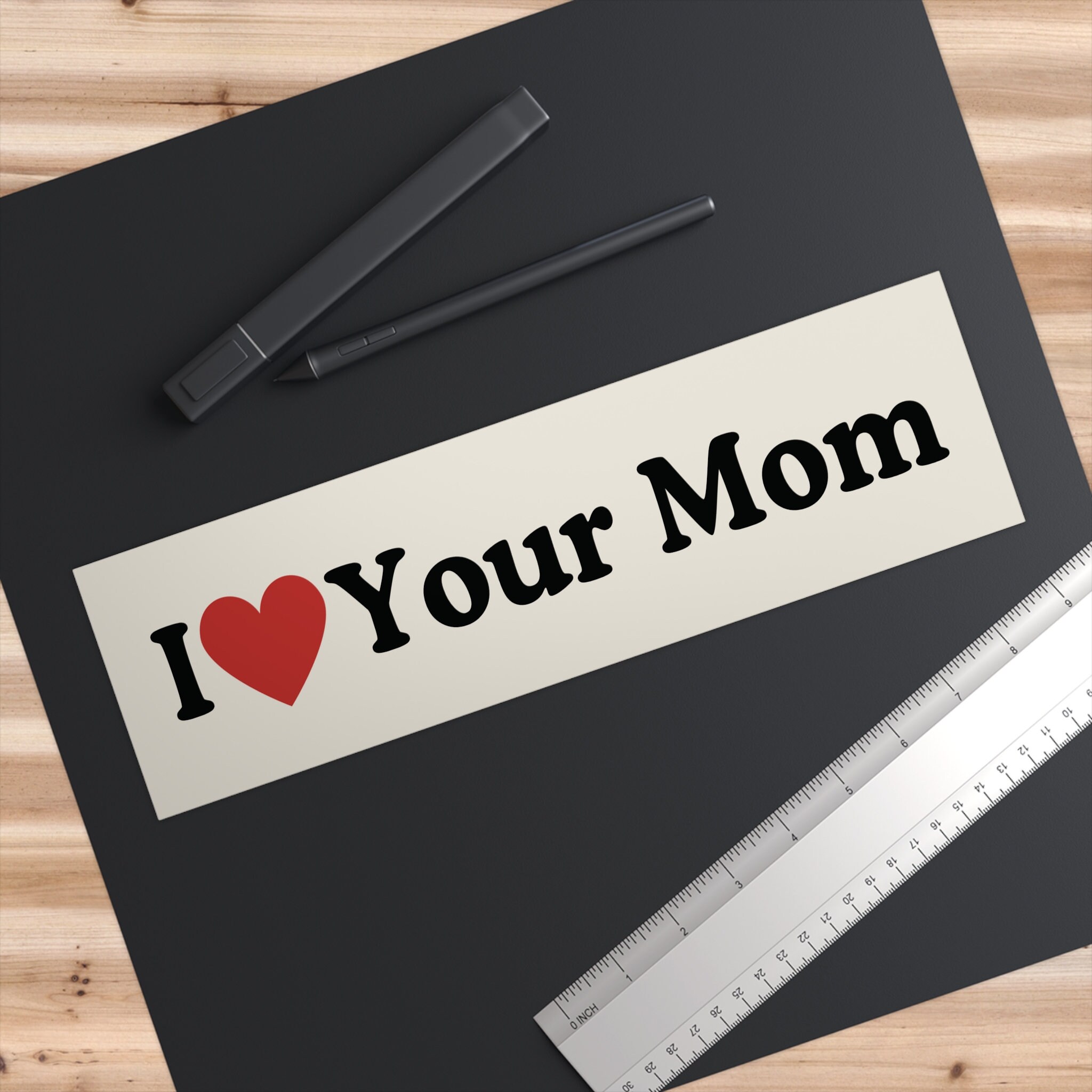 I Heart Your Mom Funny Meme 11x3 Inch Bumper Sticker - Etsy