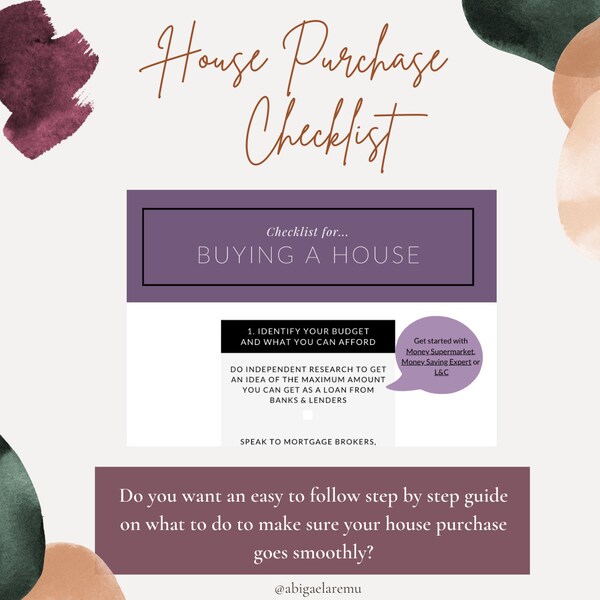 House Purchase Planner - Etsy