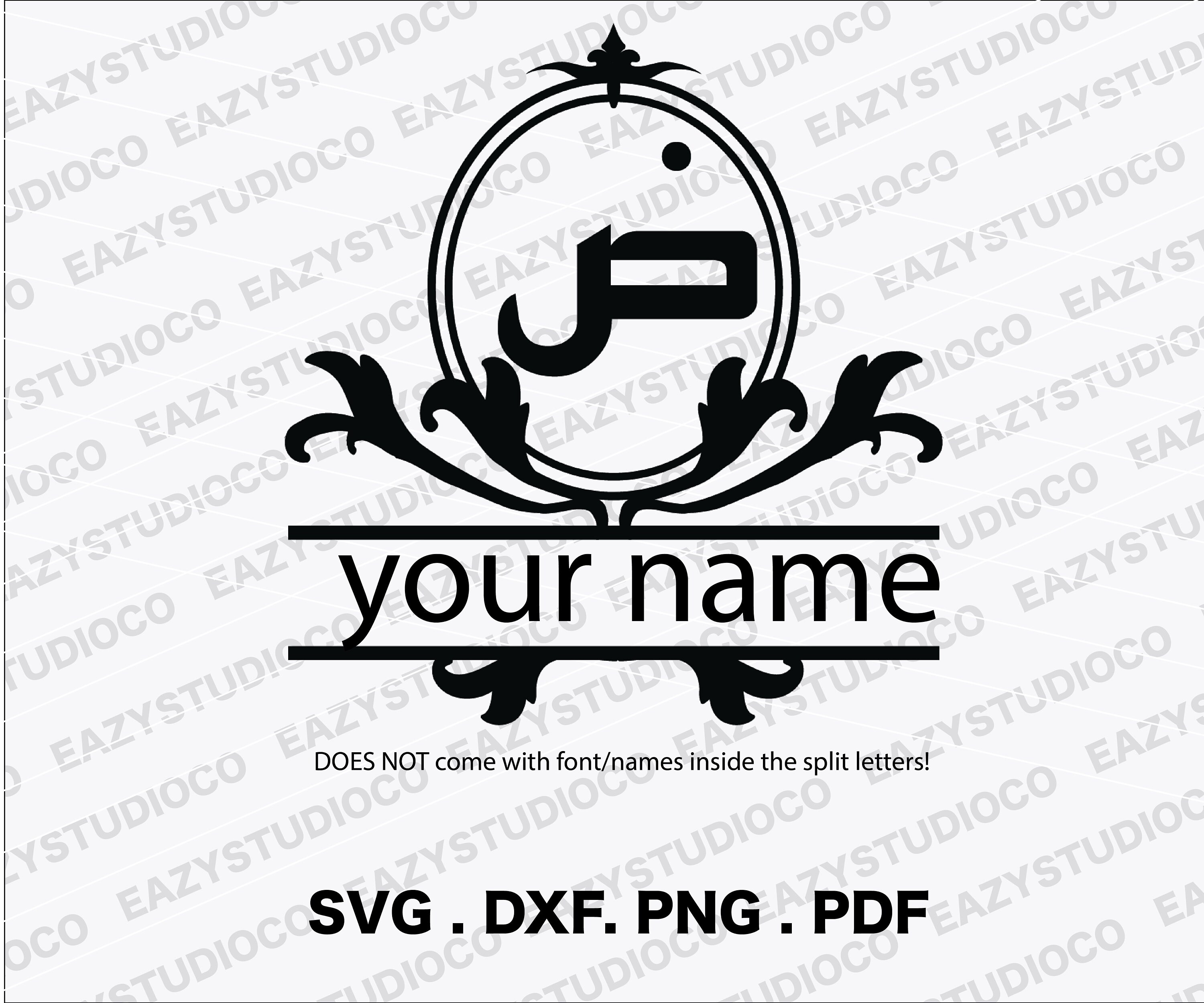Arabic Letter Monogram Svg, 28 Arabic Alphabet Svg, Split Monogram SVG ...