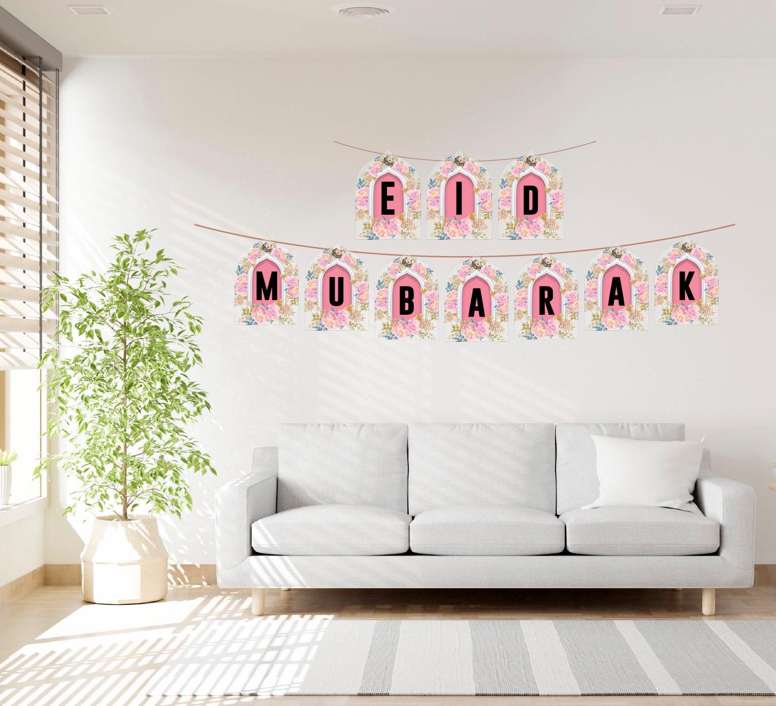 Printable Eid Ramadan Banner, Ramadan Eid Decor, Eid Mubarak Banner ...