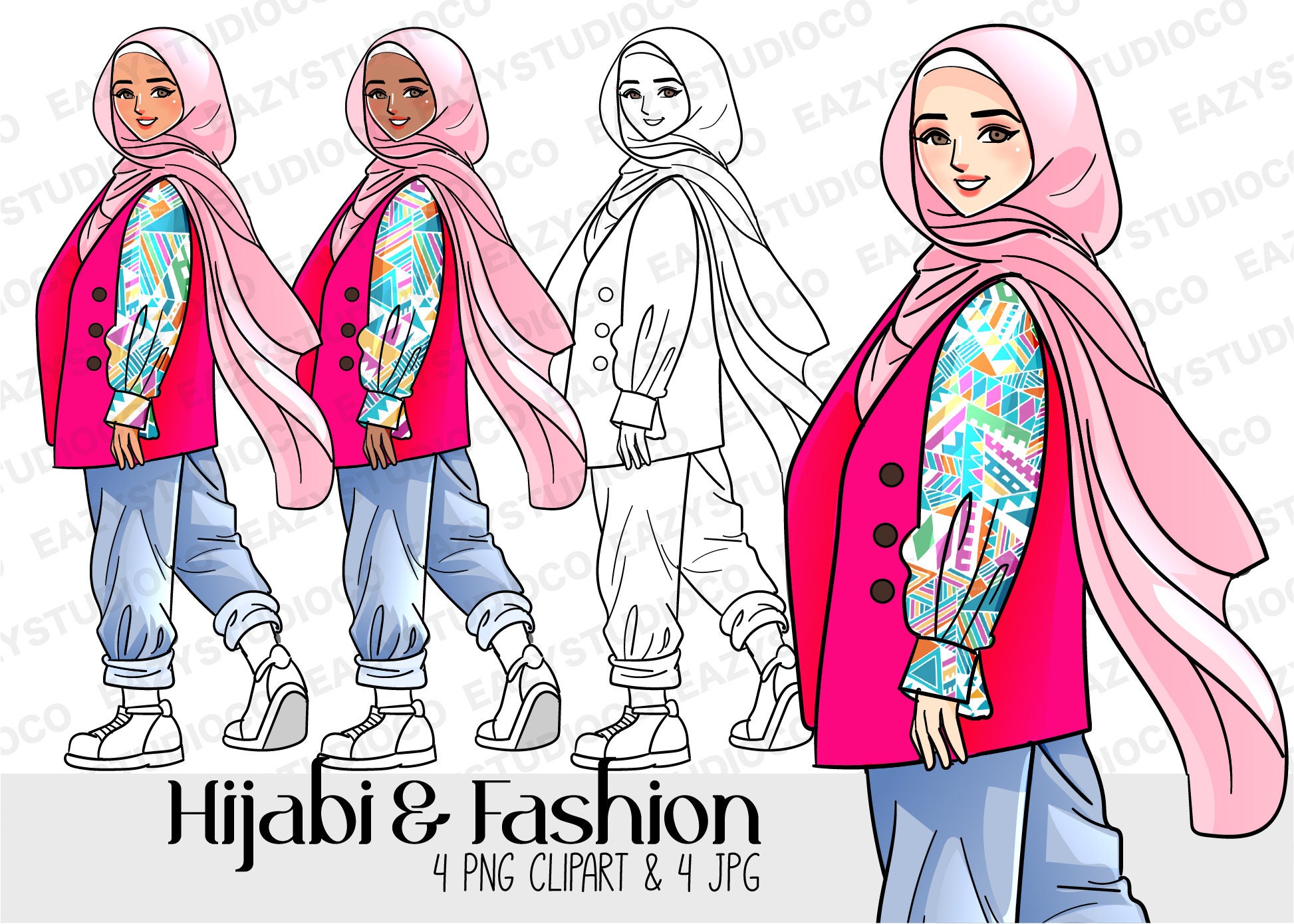 Muslim Woman Clipart, Hijab Muslim Png, Fashion Woman Clipart, Islamic ...