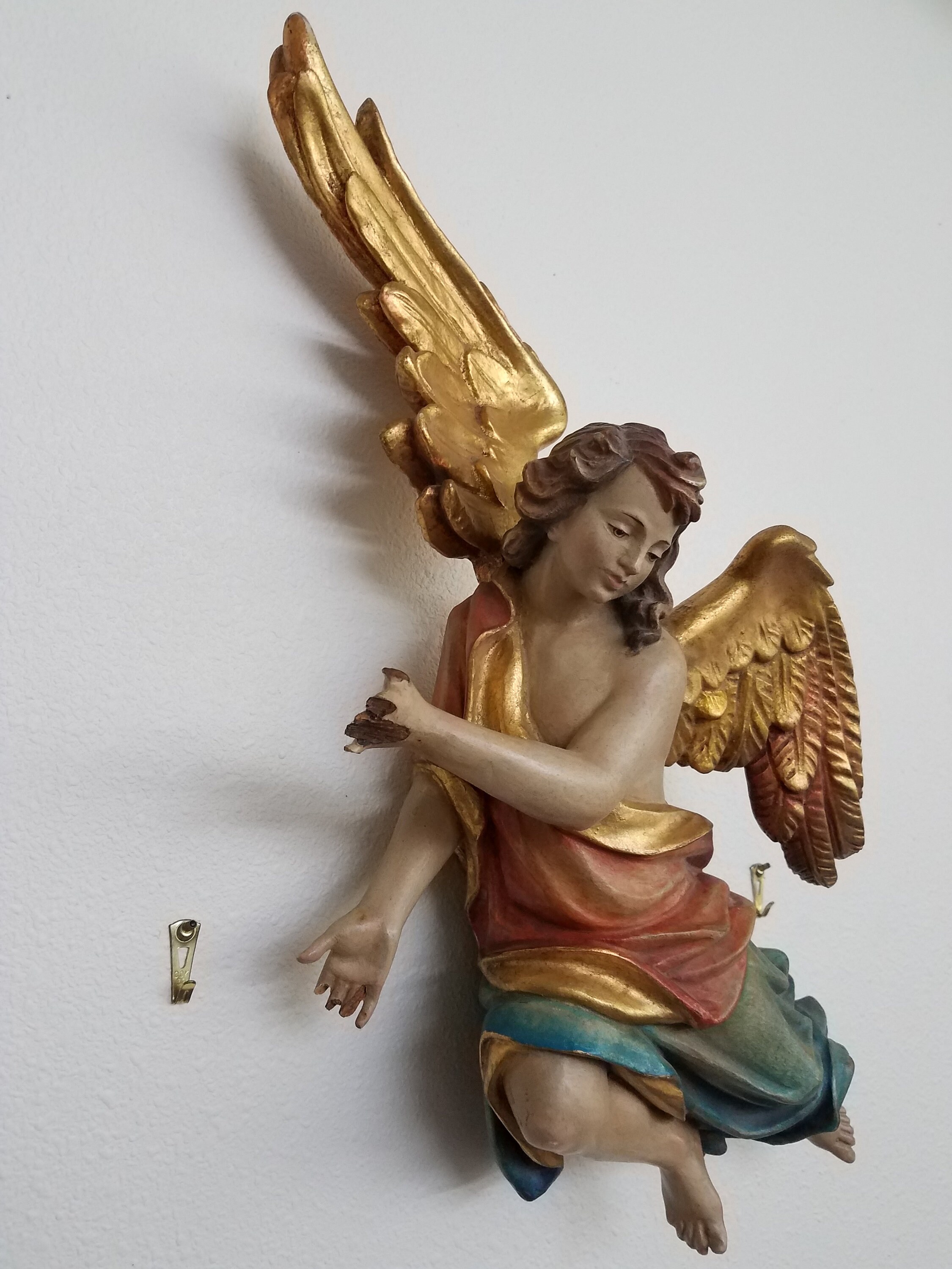 Antique 18th 19th Wood Carved Angel Gold Gilding and - Etsy