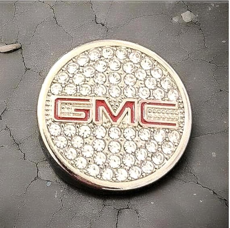2pc. GMC Emblem Metal Car Push Start Button Rhinestone Ring and Cap/car ...