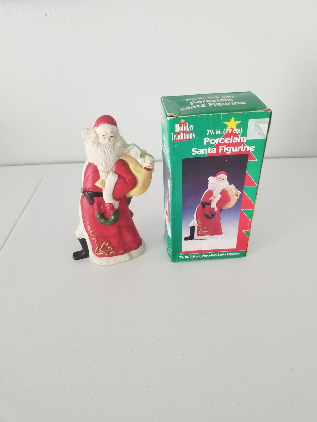 1pc. Vintage Holiday Traditions Porcelain Santa Figurine - Etsy