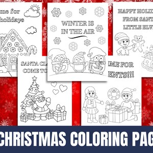 Christmas Coloring Pages, Printable Coloring Sheets for Kids, Cute ...