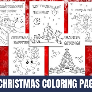 Christmas Coloring Pages, Printable Coloring Sheets for Kids, Cute ...