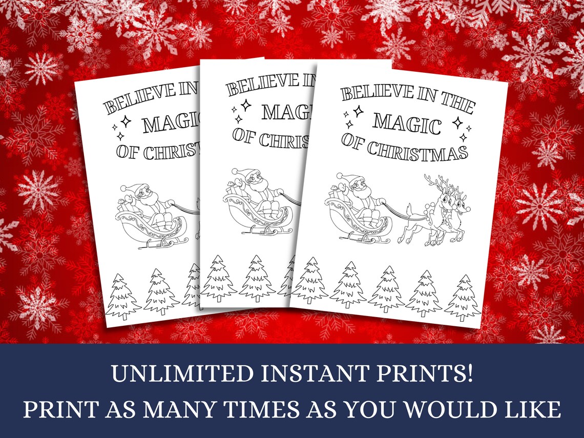 Christmas Coloring Pages, Printable Coloring Sheets for Kids, Cute ...