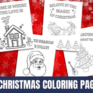 Christmas Coloring Pages, Printable Coloring Sheets for Kids, Cute ...