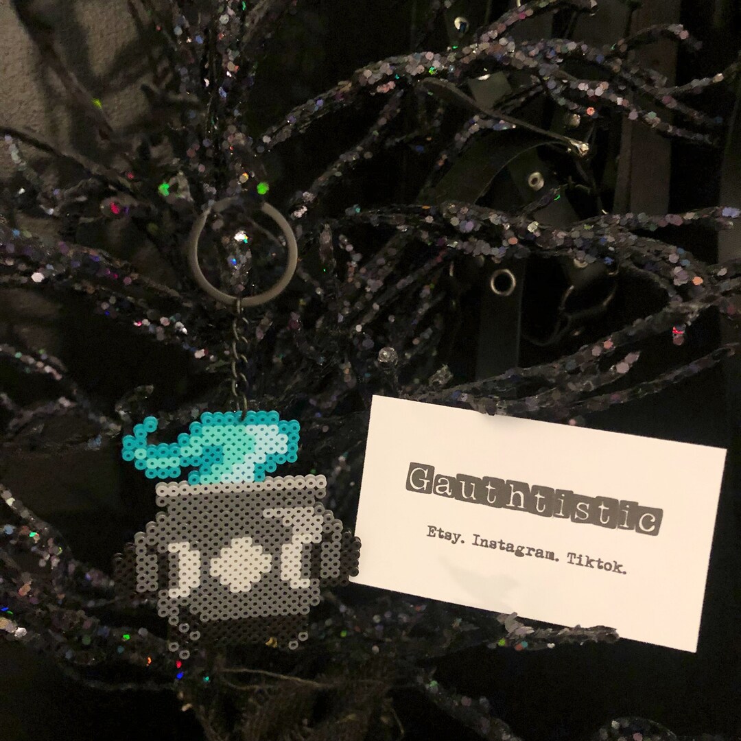 Witch’s Cauldron Perler Keychain - Etsy