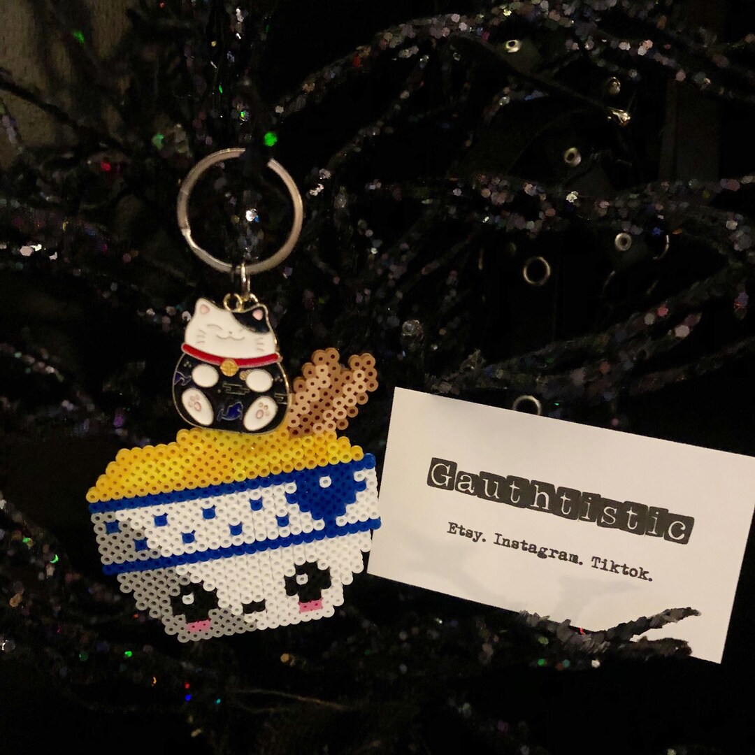 Kawaii Ramen Perler Keychain - Etsy
