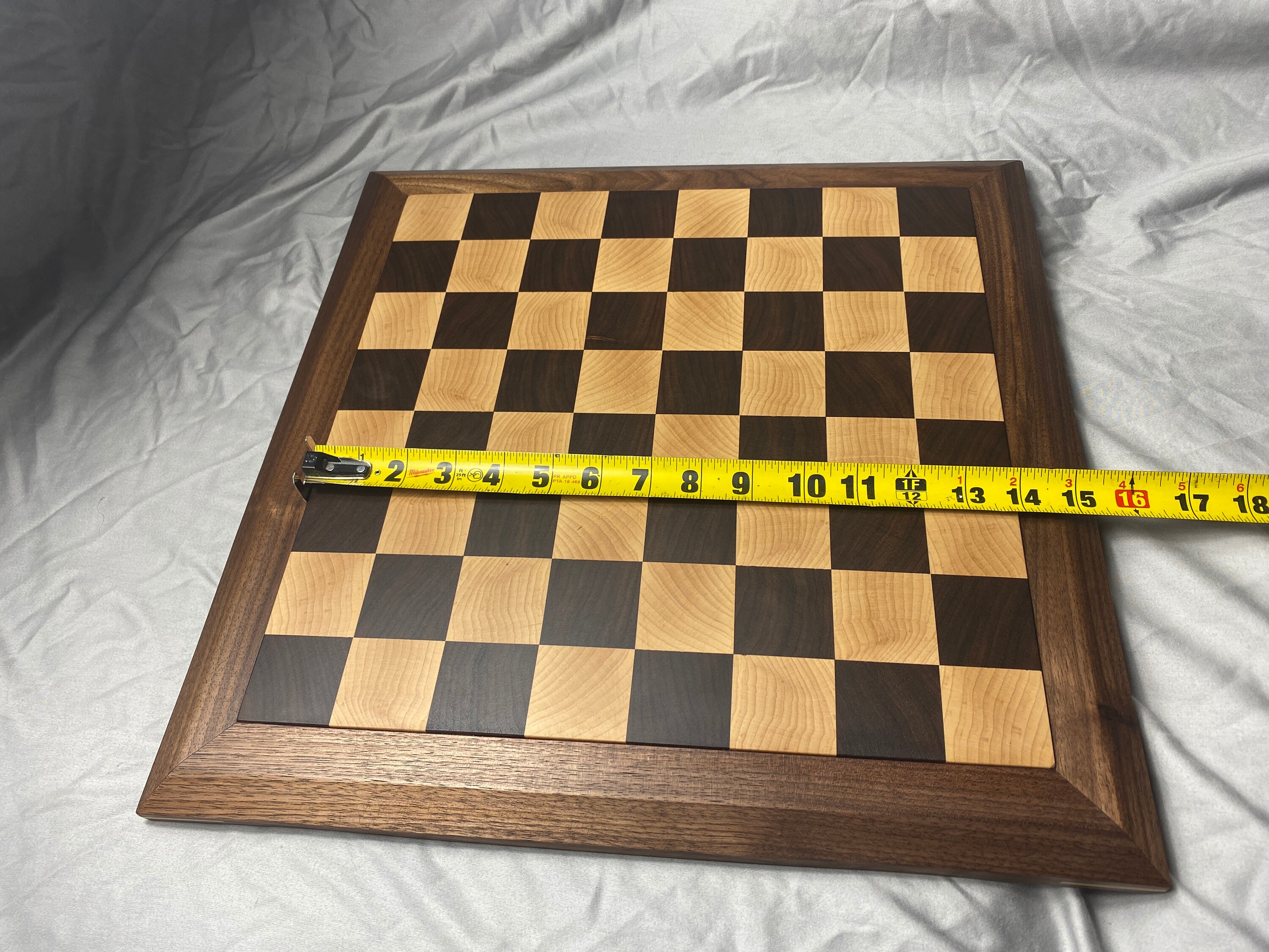 Handmade Walnut and Maple Chess Board: 14" Playing Area - Etsy