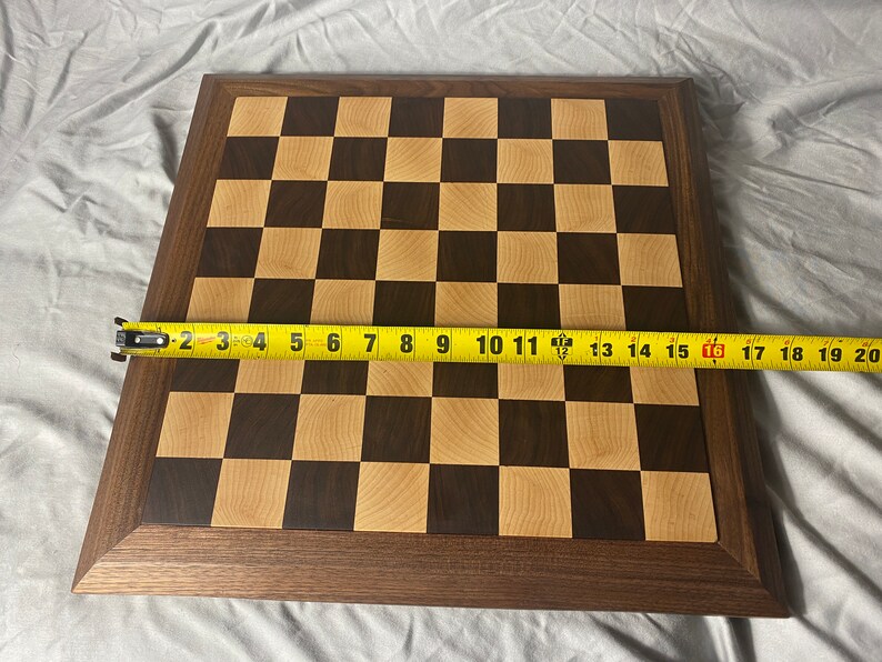 Handmade Walnut and Maple Chess Board: 14" Playing Area - Etsy
