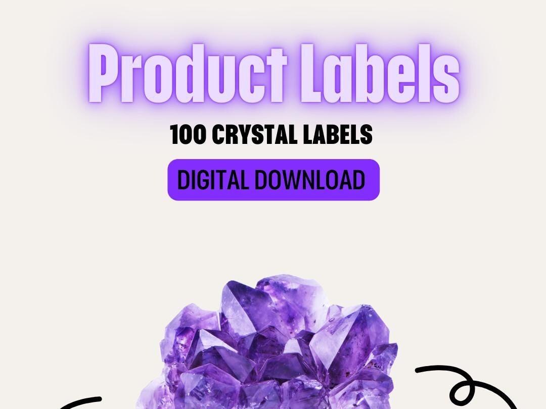100 Crystal Labels/ Volume 1/ Crystal Meanings Cards - Etsy