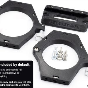 Astrodymium Ring System: ZWO ASIAIR & Guidescope Mount for Rokinon ...