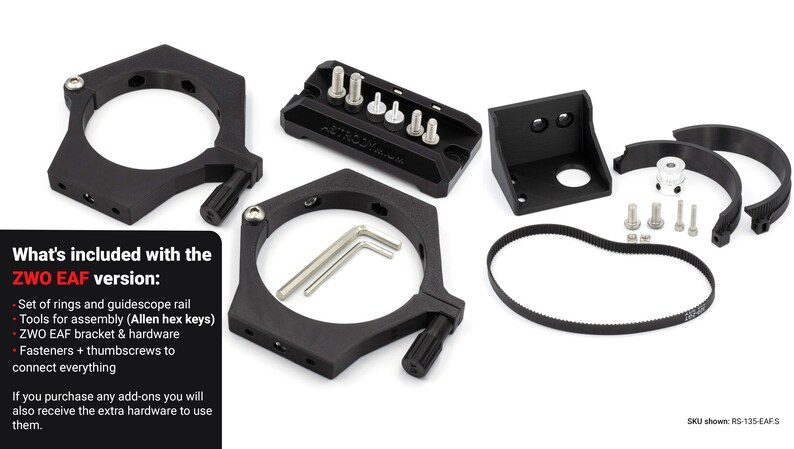 Astrodymium Ring System With ZWO EAF Bracket & ASIAIR Mount for Rokinon ...