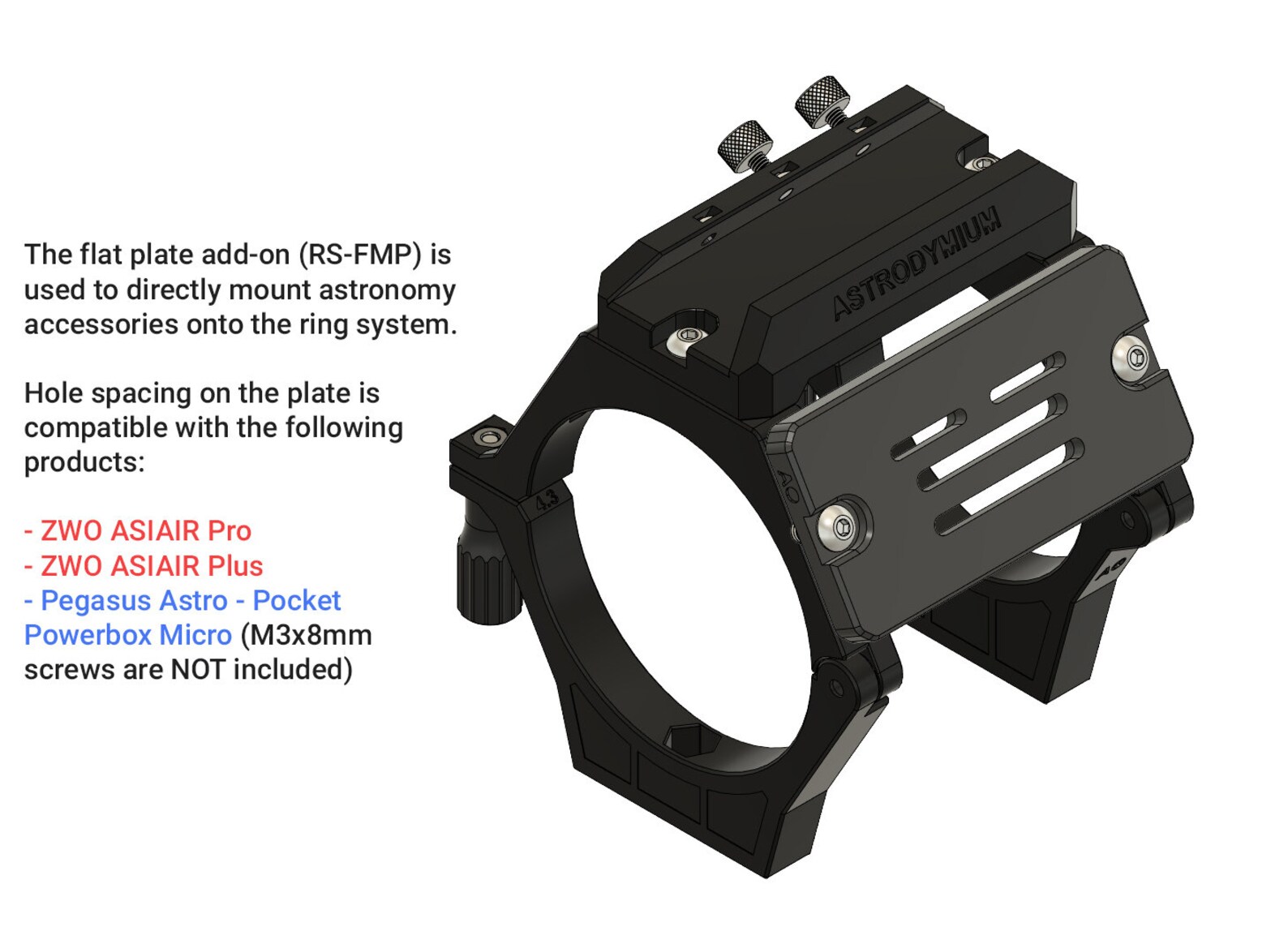 Astrodymium Ring System With ZWO EAF & ASIAIR Mount for - Etsy