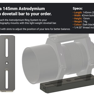 Astrodymium Ring System With ZWO EAF Bracket & ASIAIR Mount for Rokinon ...