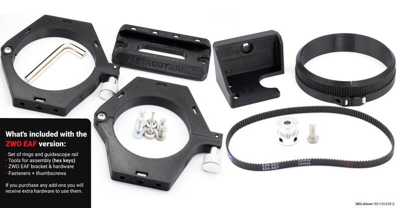 Astrodymium Ring System With ZWO EAF Bracket & ASIAIR Mount for Rokinon ...