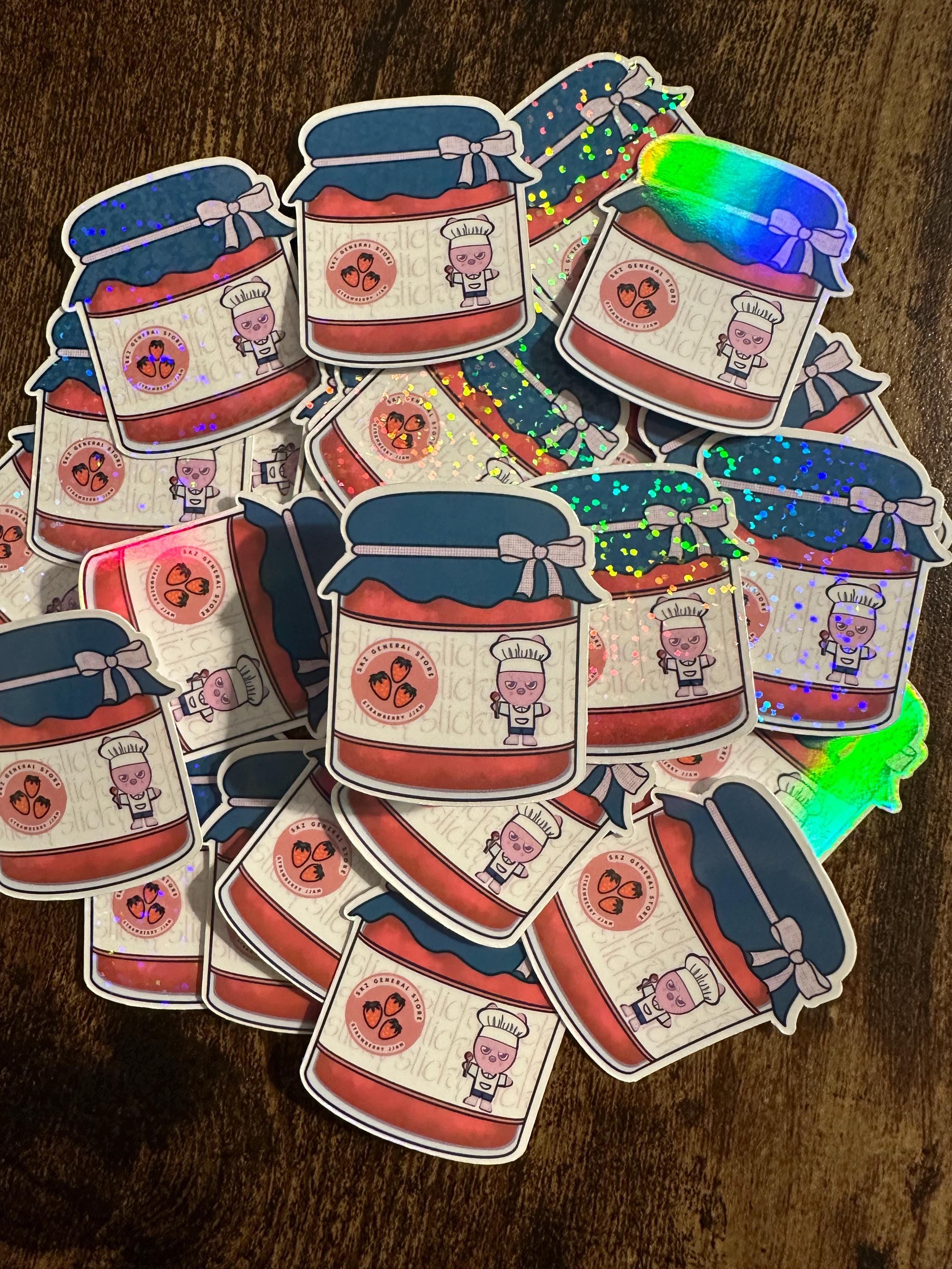 Dwaekki Strawberry JJAM Jar Sticker - Etsy