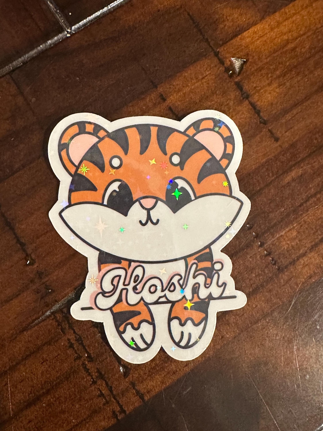 Tiger's Horanghae - Hoshi Holographic Emoji Sticker - Etsy