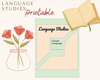 Language Study Planner PDF Printable Notebook Tracker - Etsy