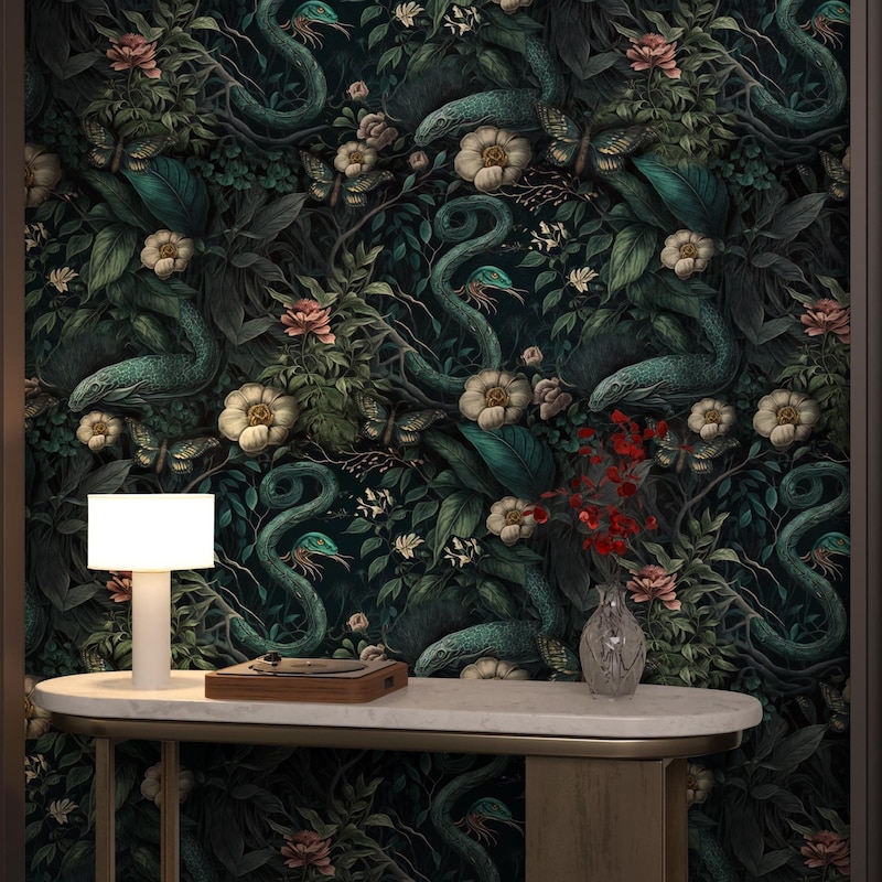 Botanical Wallpaper - Etsy