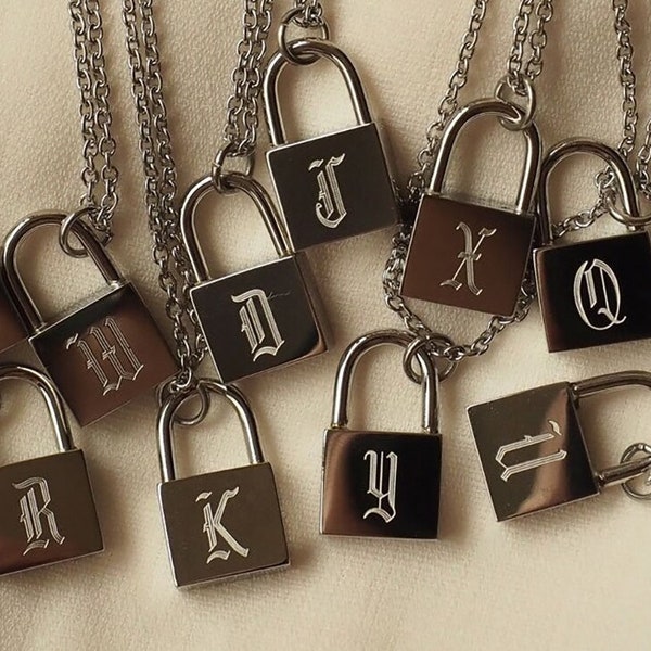 Padlock Necklace - Etsy
