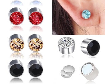 Fake Diamond Stud Earrings | Etsy