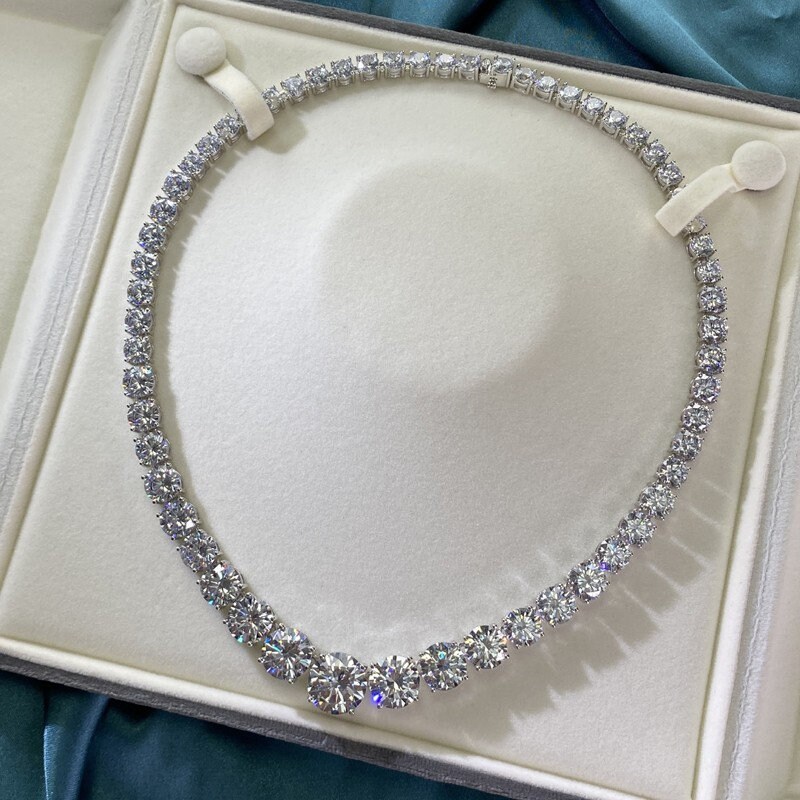 Created Diamond Tennis Necklace Lab Diamond Tennis Chain - Etsy