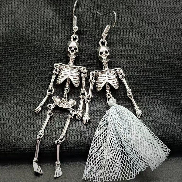 Skeleton Earrings - Etsy