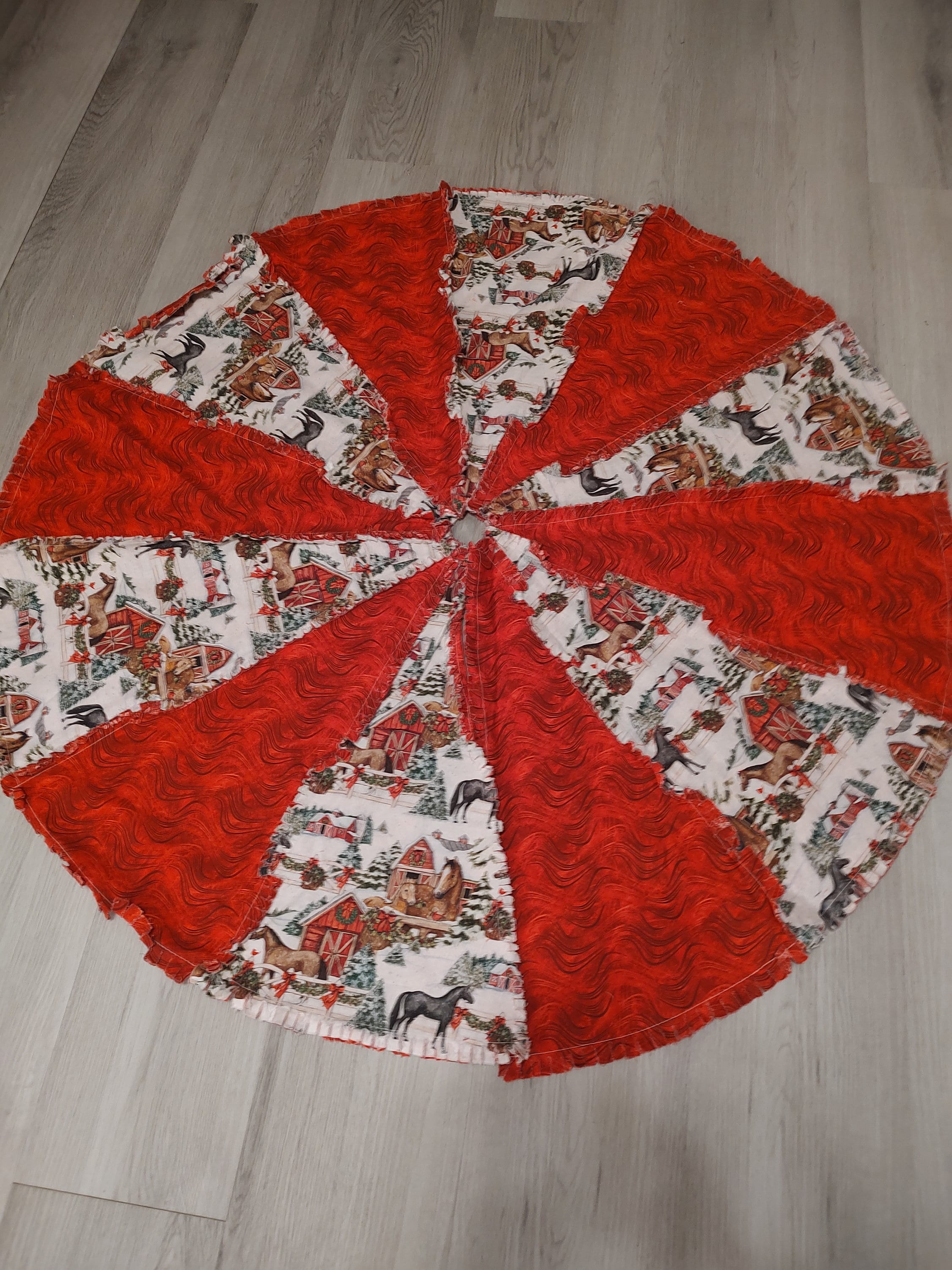 Rag Quilt Christmas Tree Skirt - Etsy