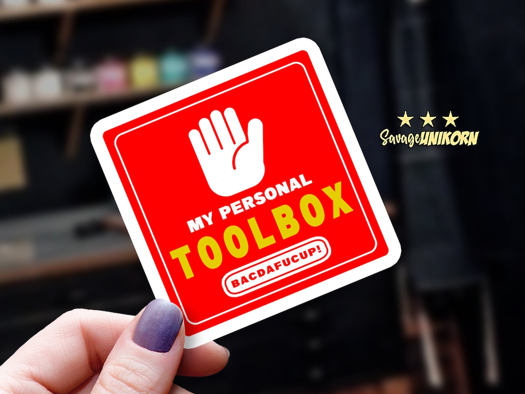 Toolbox Warning Sticker | Toolbox Decal | Tool Box Safety Label ...