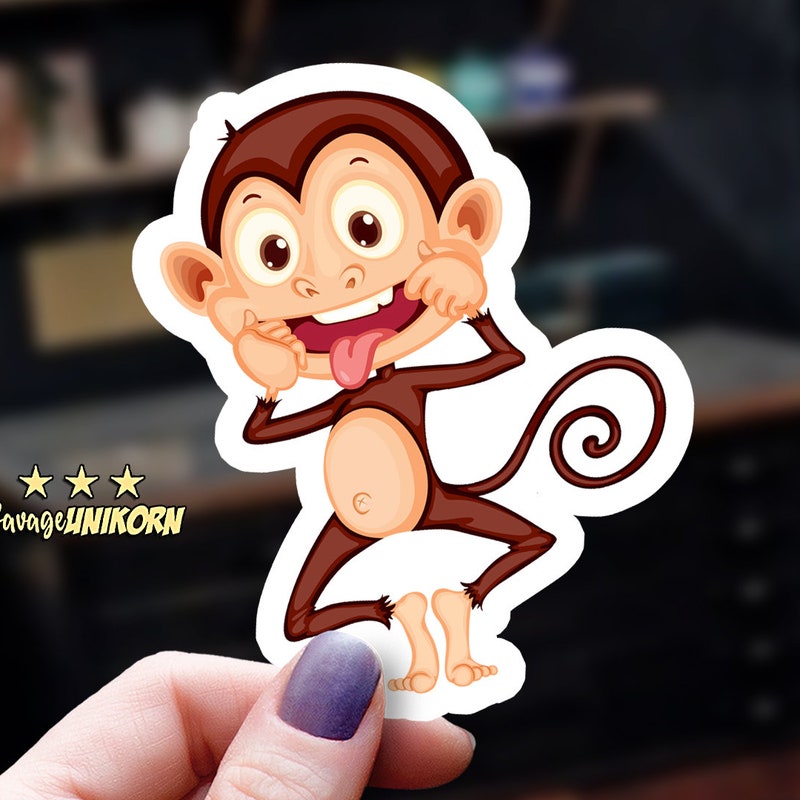 Monkey Stickers - Etsy