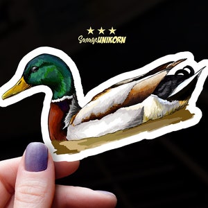 Mallard Duck Sticker: Waterproof Vinyl Decal - Etsy