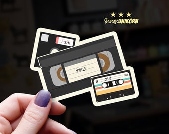 80s VHS Sticker, Retro Stickers, Nostalgic Sticker, VHS Tape ...